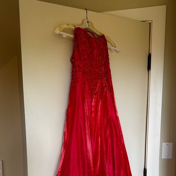 Party Time Formals | Dresses | Hot Pink Spaghetti Strap Prom Dress ...